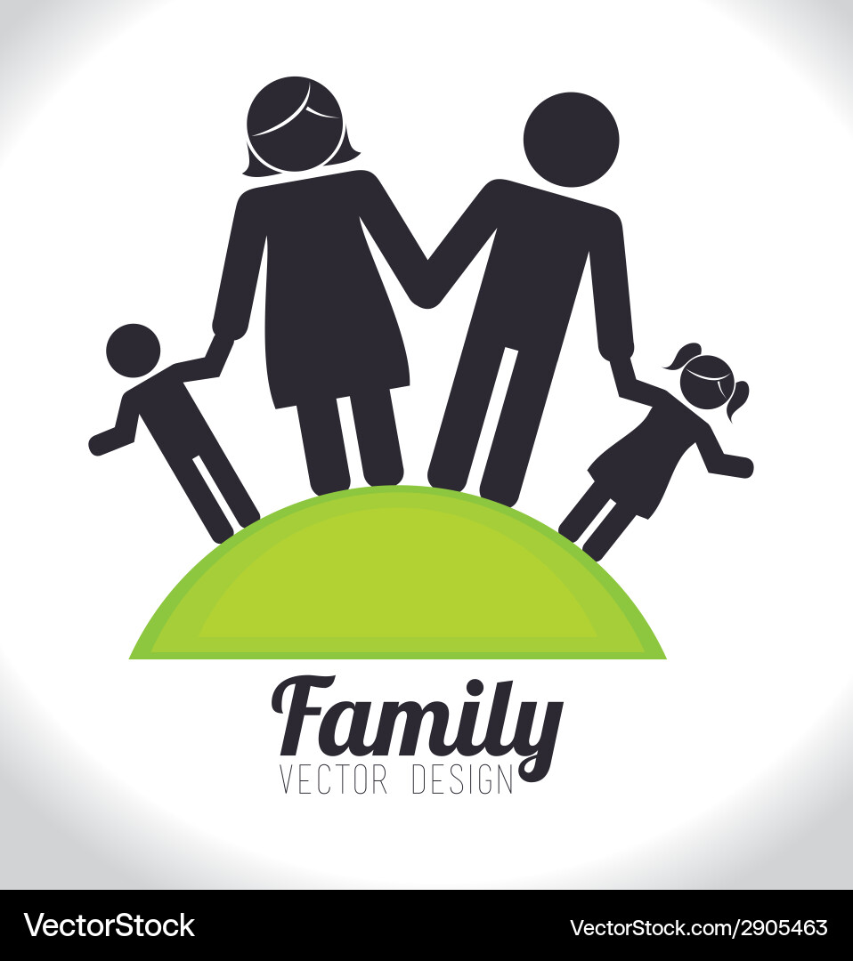 Family design over white background Royalty Free Vector
