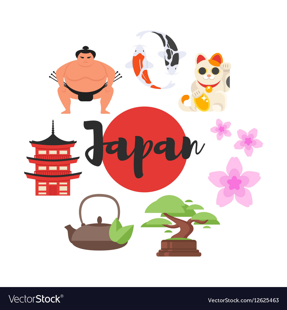 Japanese traditional objects Royalty Free Vector Image Japanese traditional objects Royalty Free Vector Image
