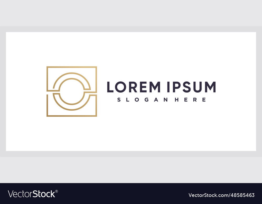 Monogram initial o logo design with creative Vector Image