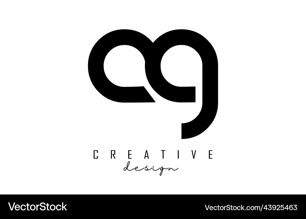Small letters ag a g logo with a minimalist Vector Image