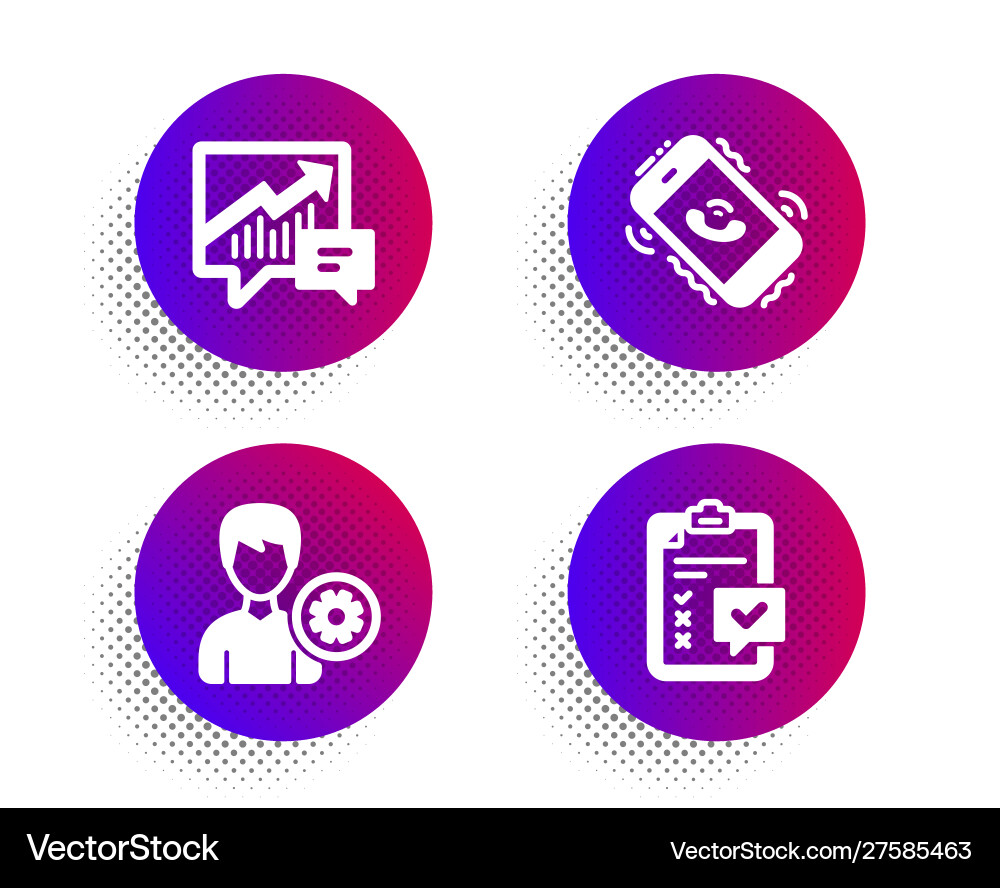 Support call center and accounting icons set Vector Image
