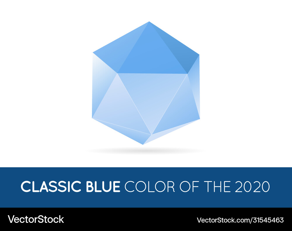 Trendy crystal triangulated gem sign element Vector Image