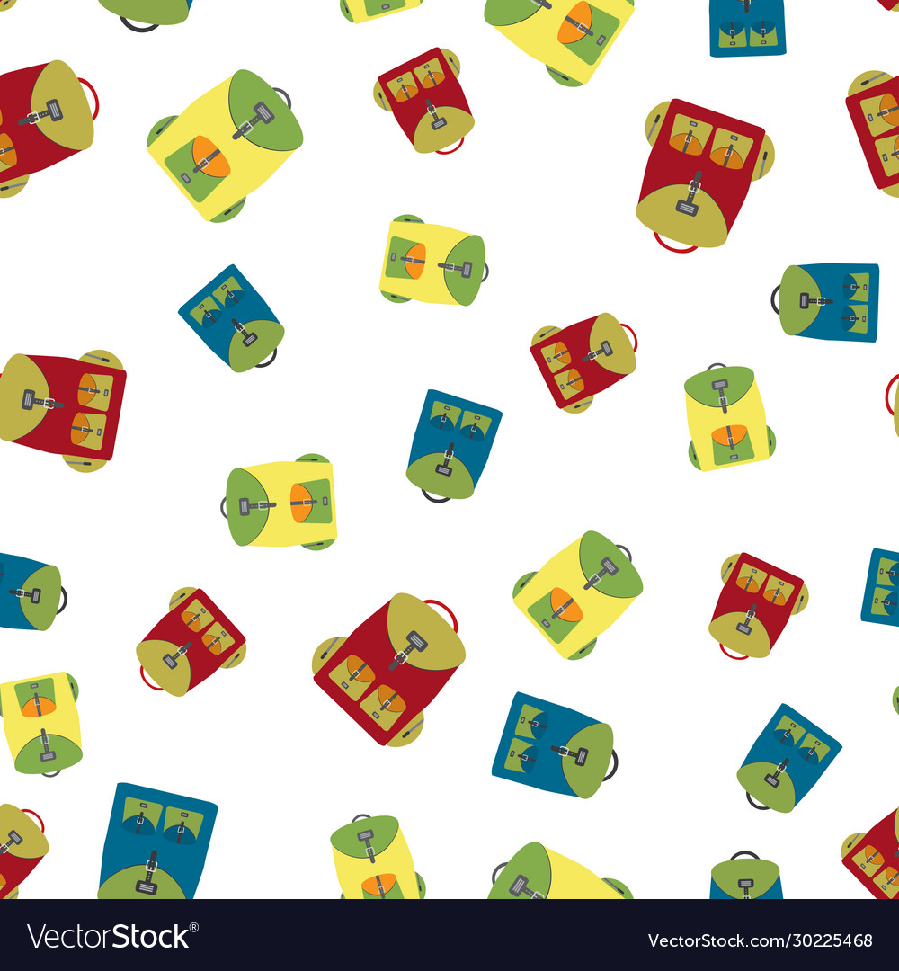 Backpack seamless pattern Royalty Free Vector Image