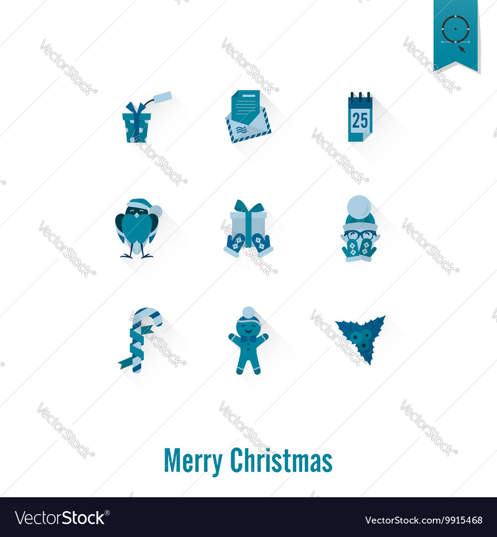 Christmas and winter icons collection Royalty Free Vector