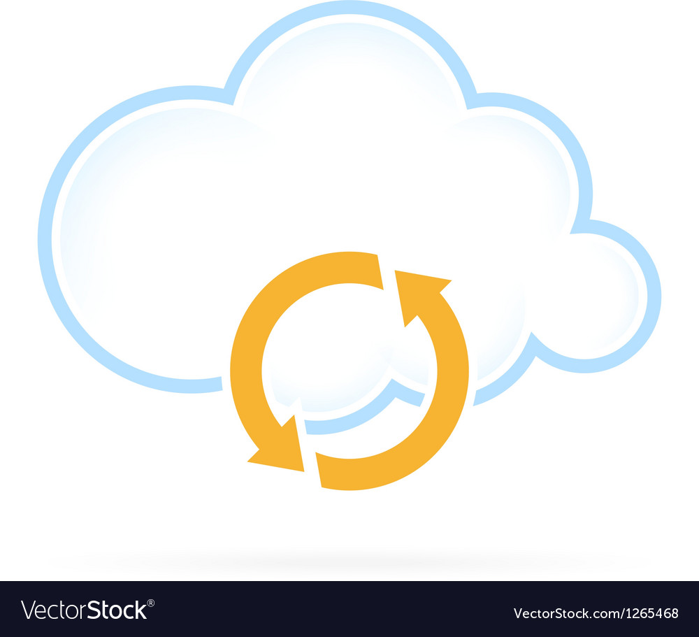 Cloud computing icon conversion Royalty Free Vector Image