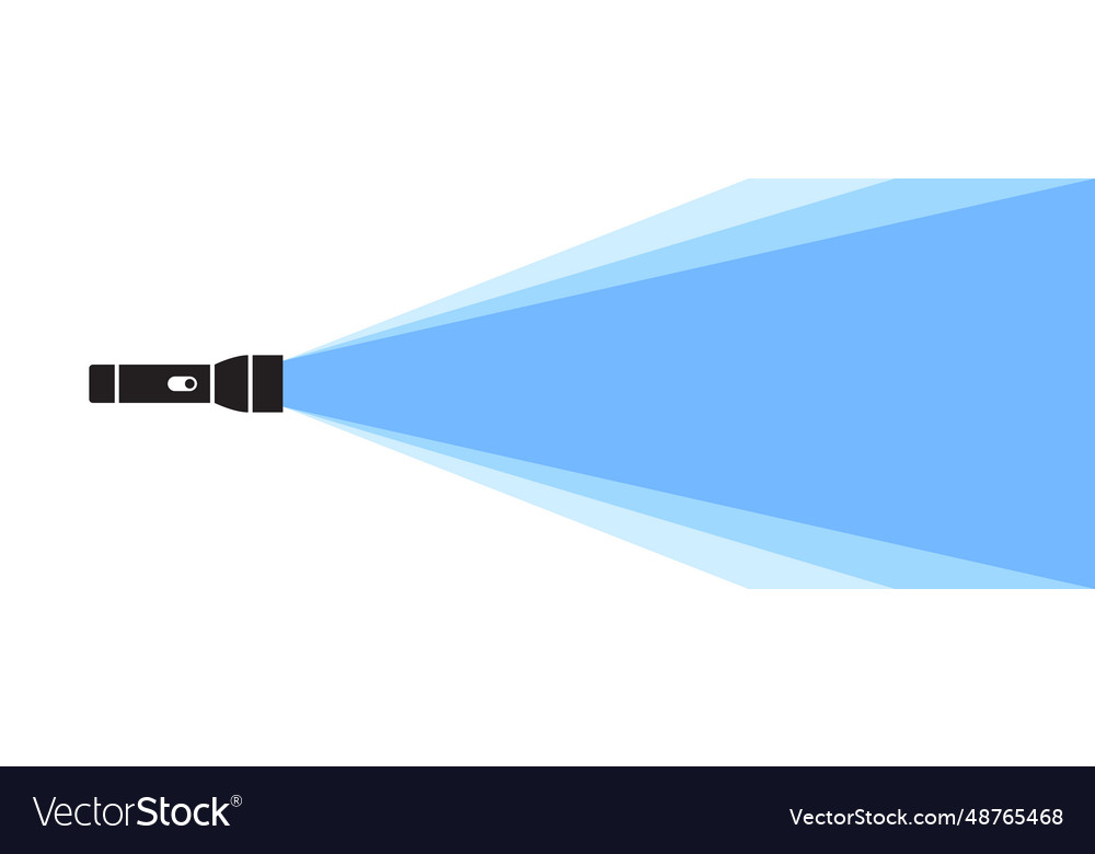 Flashlight flat flashlight banner or background Vector Image