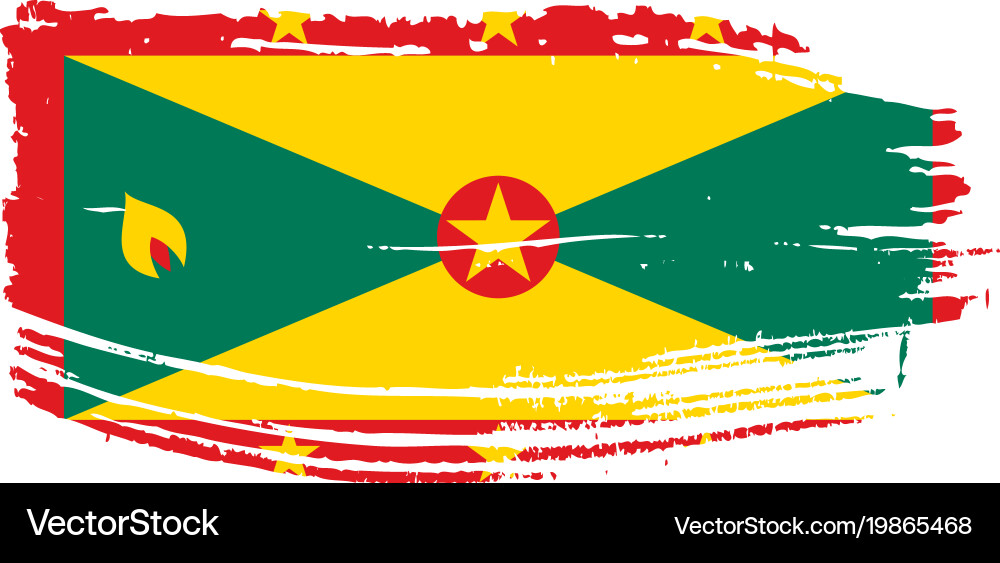 Grenada flag Royalty Free Vector Image - VectorStock