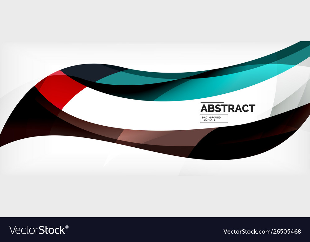 Linear wave web template Royalty Free Vector Image