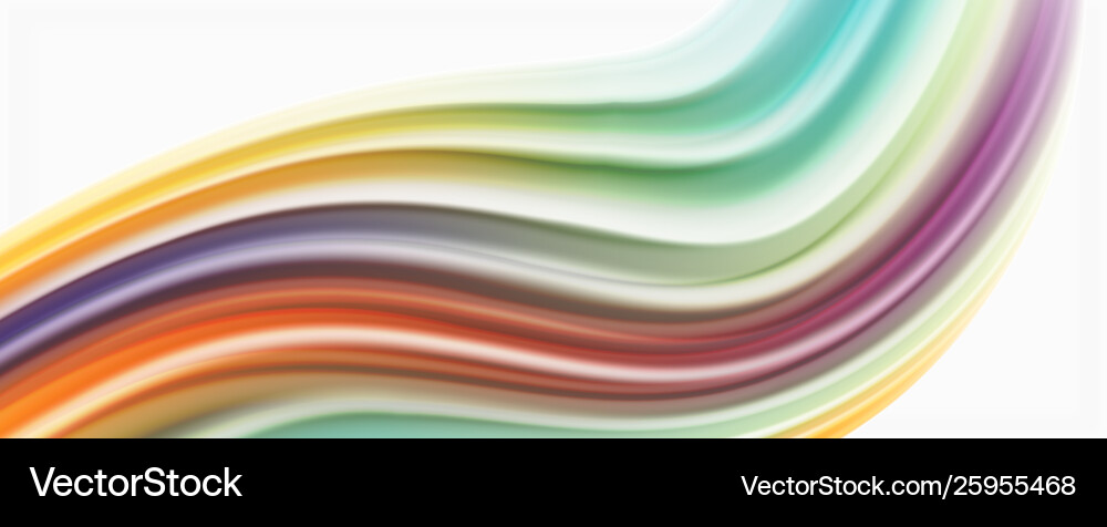 Modern liquid color flow on white - colorful Vector Image