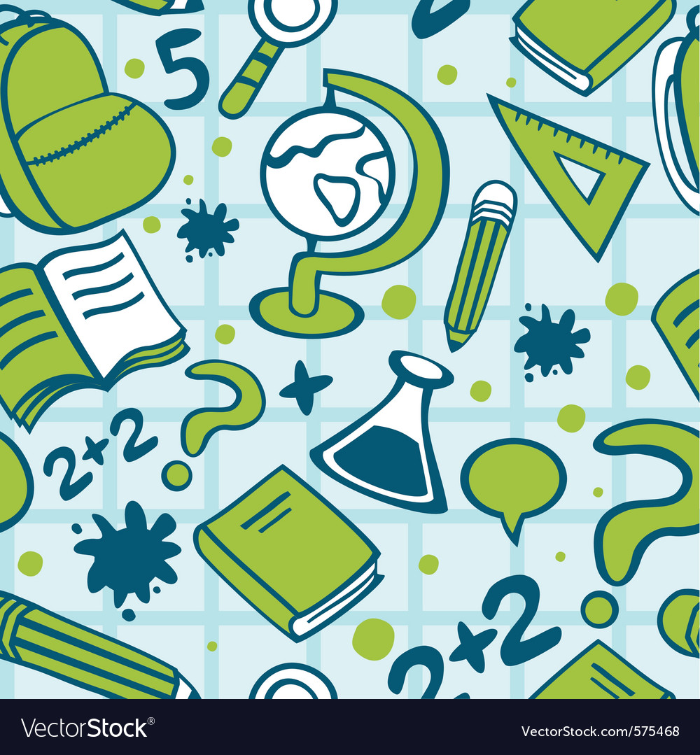 School seamless pattern Royalty Free Vector Image