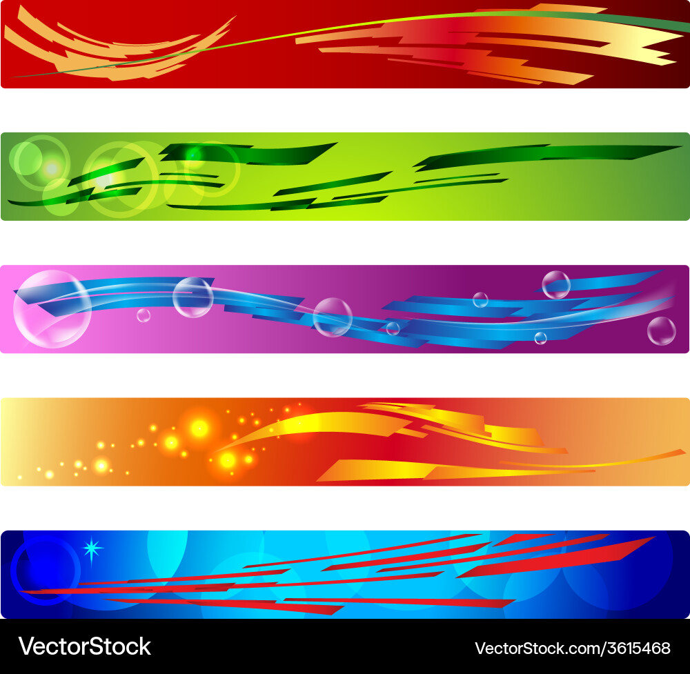 Set of colorful banners Royalty Free Vector Image