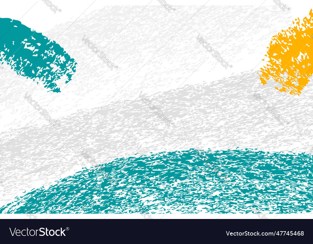 Simple rectangle background hand draw crayon Vector Image