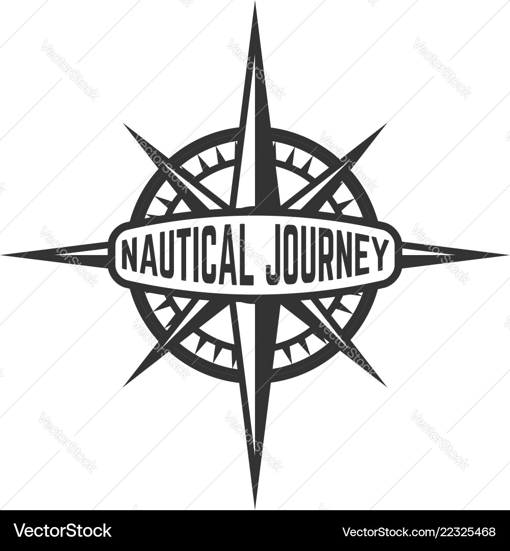 Wind rose sign isolated on white background Vector Image