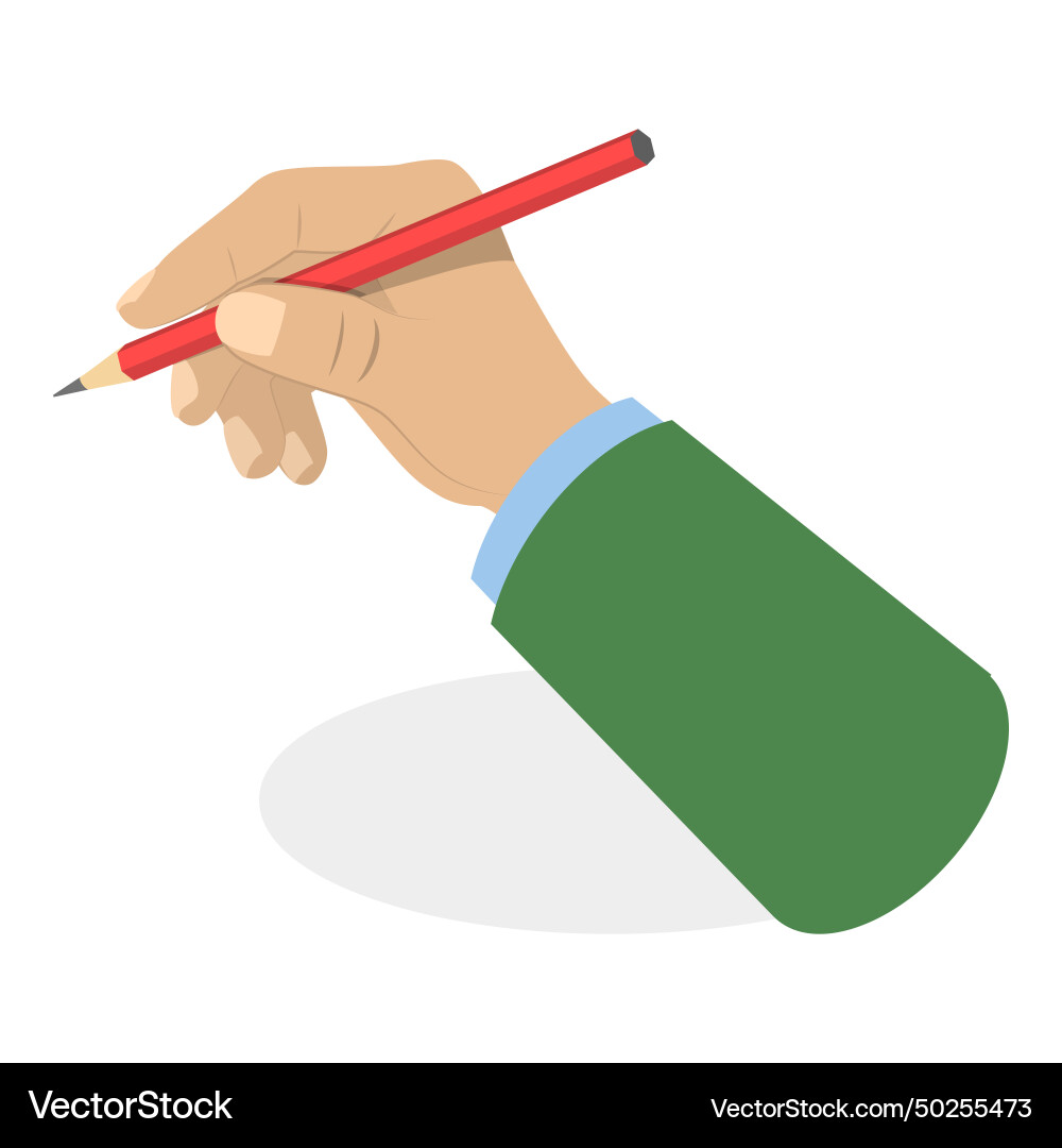 3d isometric flat set of hand gestures Royalty Free Vector