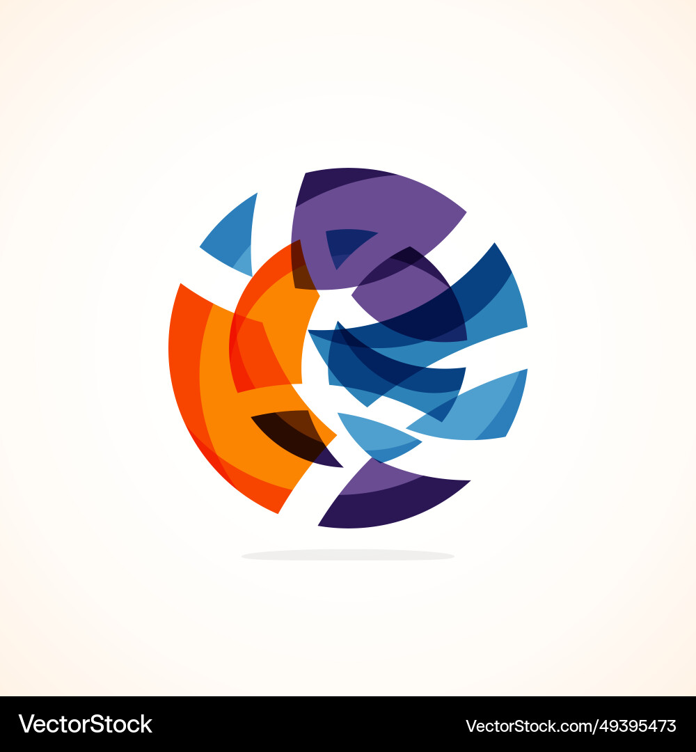 Abstract circle logo - minimalist emblem timeless Vector Image