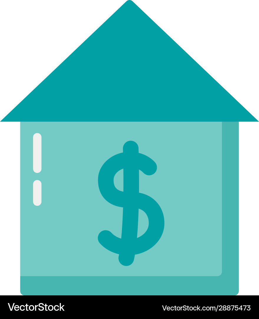 Bank building facade isolated icon Royalty Free Vector Image