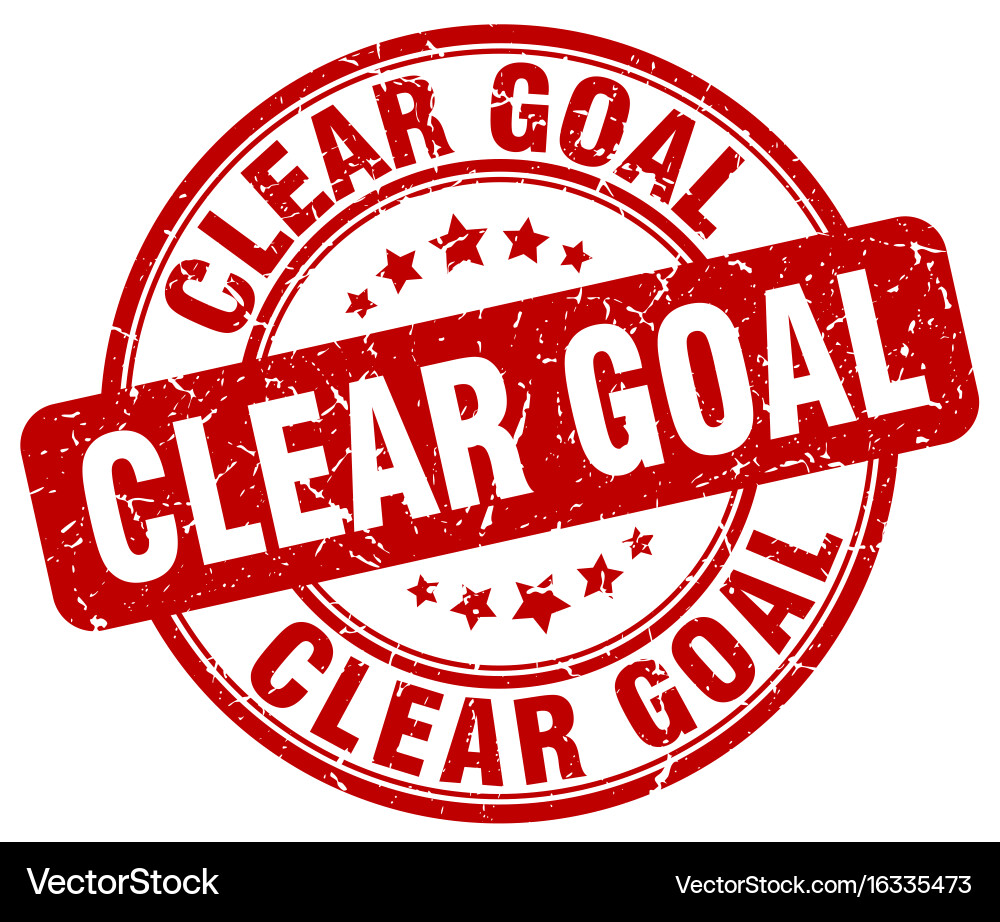 Clear goal red grunge stamp Royalty Free Vector Image