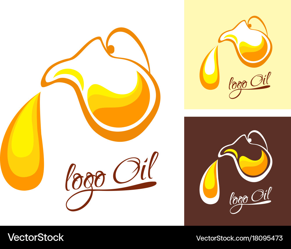Logo olive oil symbol jug Royalty Free Vector Image