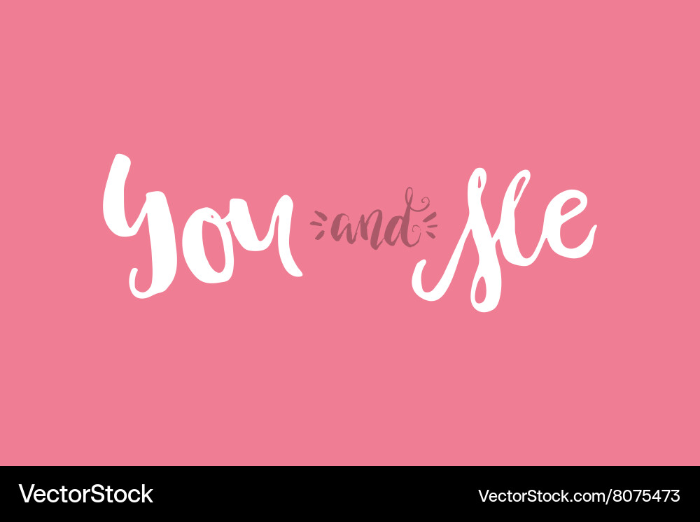 Romantic lettering Royalty Free Vector Image - VectorStock