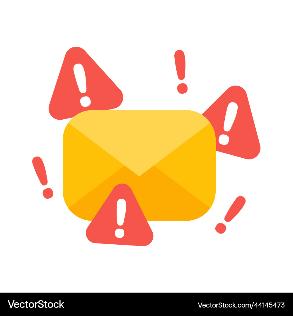 Yellow envelope the concept of communication Vector Image