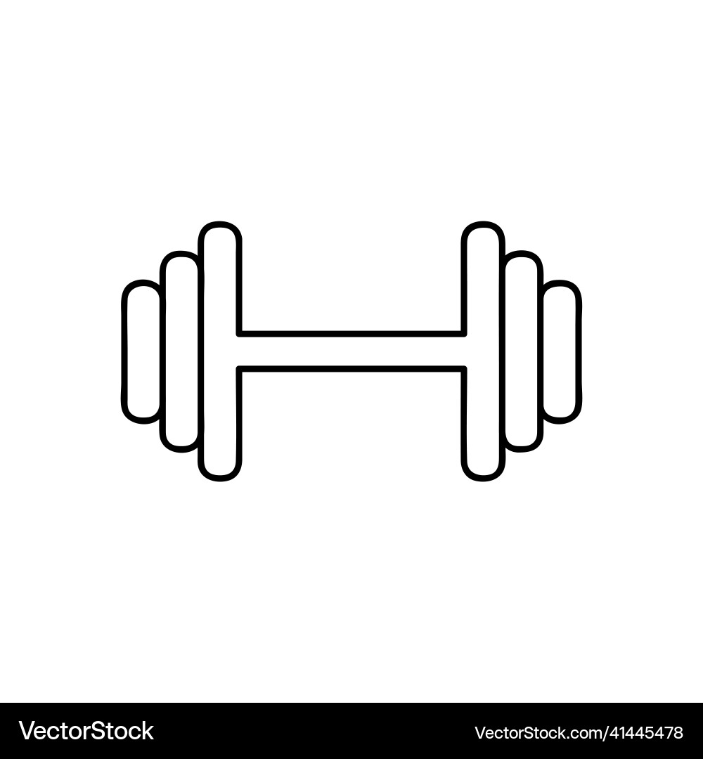 Dumbbell line icon linear pictogram isolated Vector Image