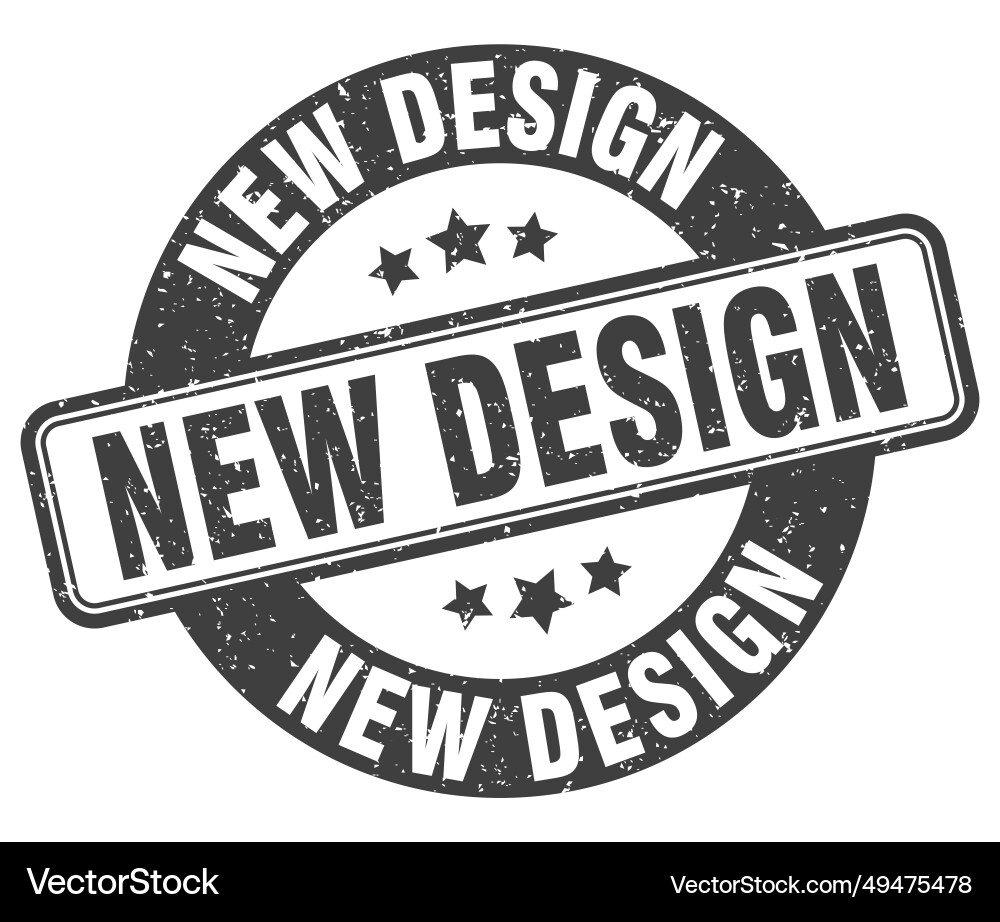 New design stamp label round grunge Royalty Free Vector
