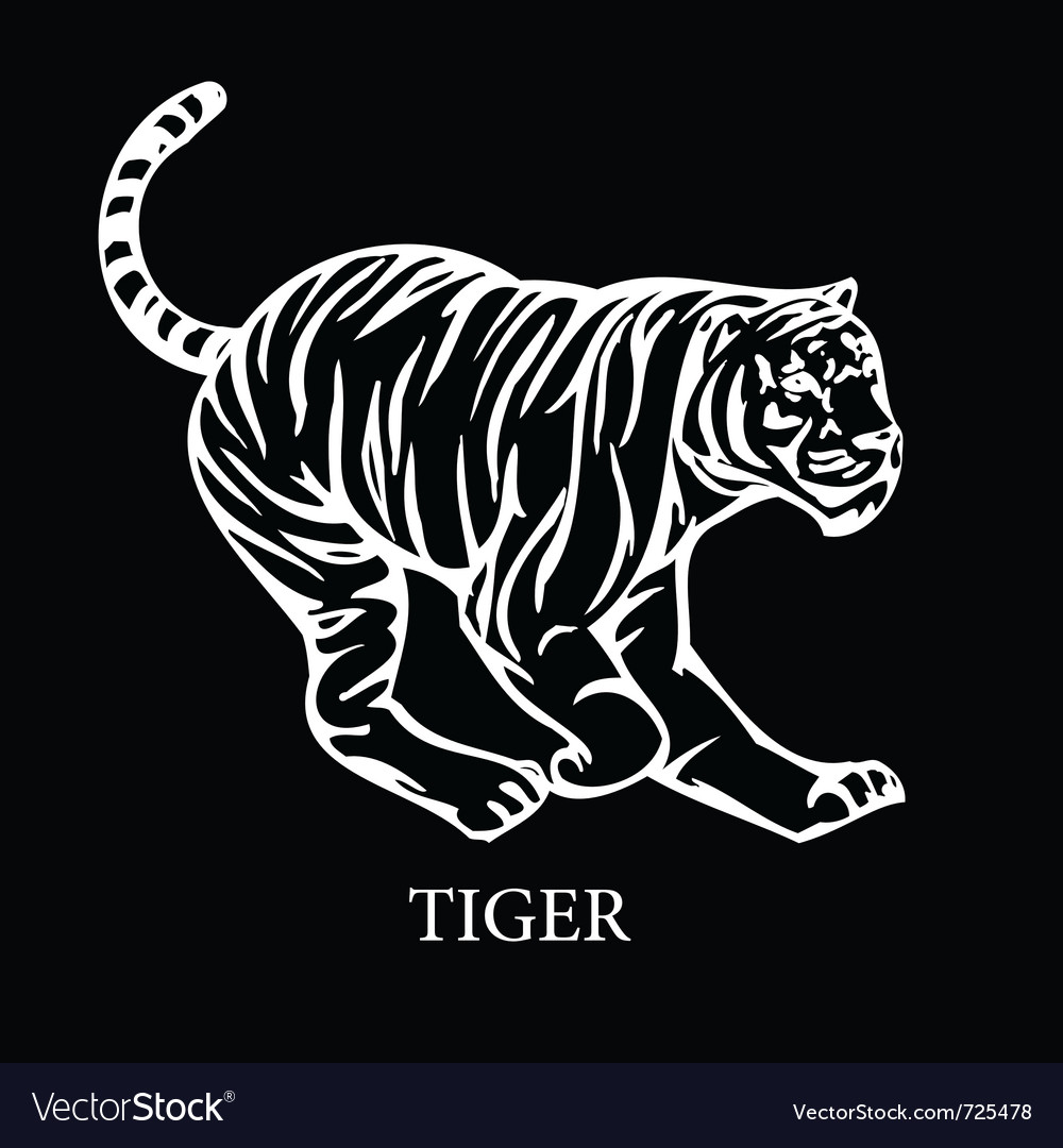 Powerful Tiger Royalty Free Vector Image - VectorStock