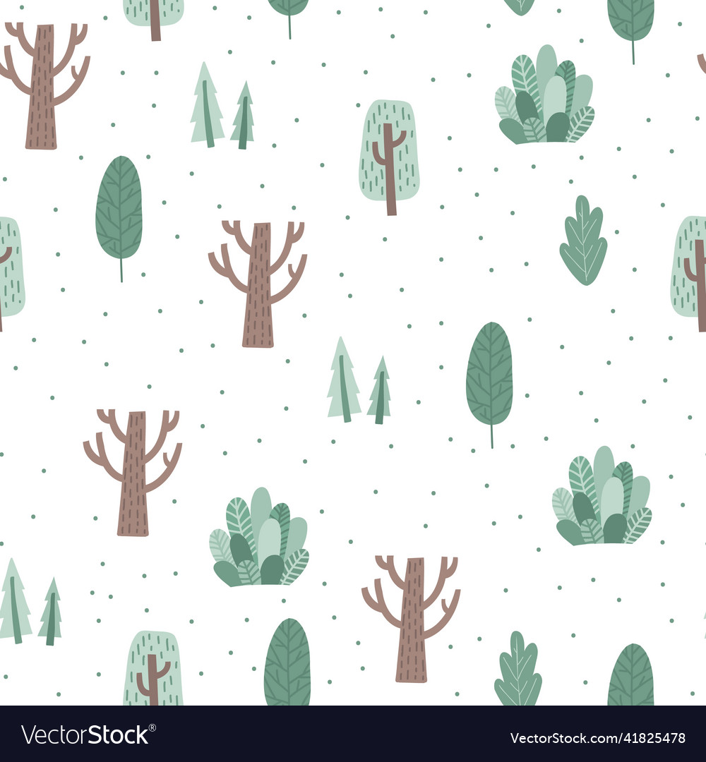 Seamless forest pattern creative texture Vector Image