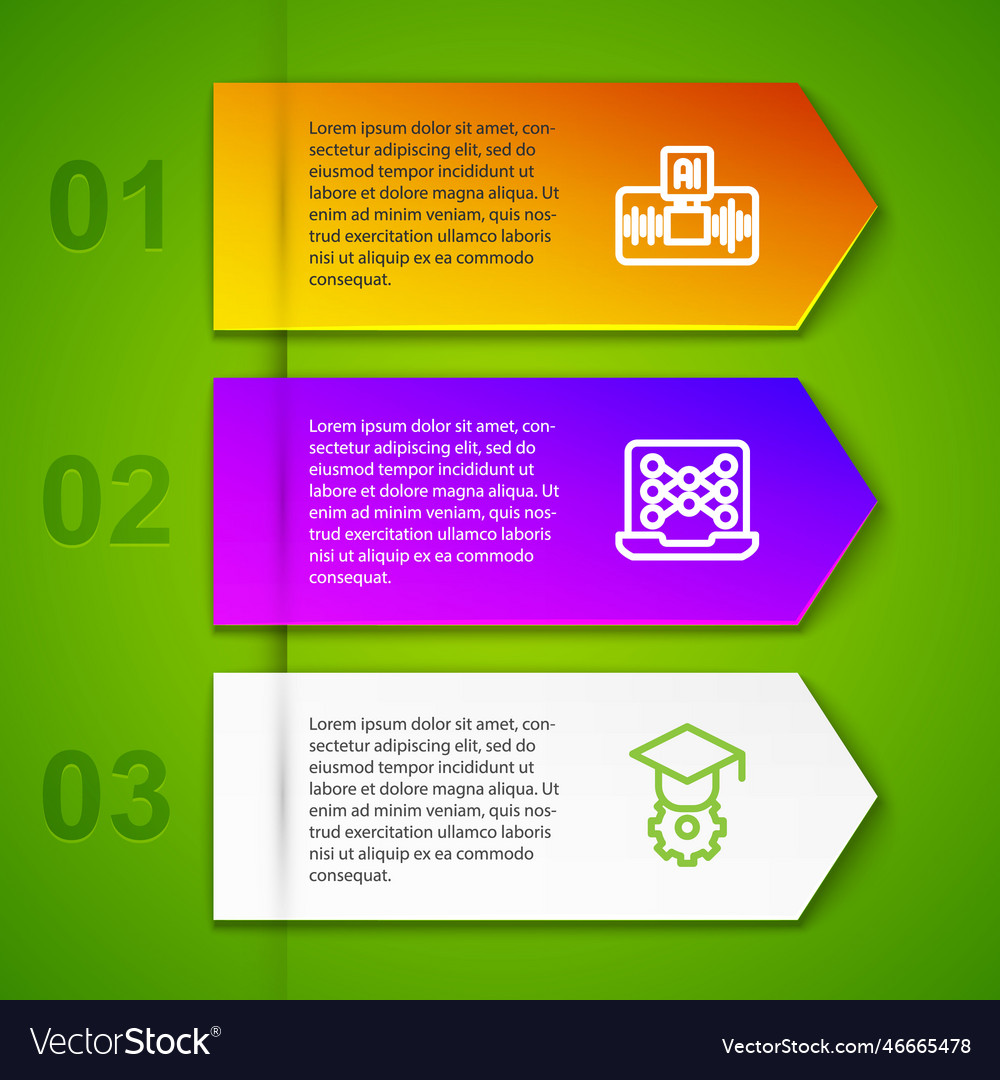 Set line artificial intelligence ai neural Vector Image Set line artificial intelligence ai neural Vector Image