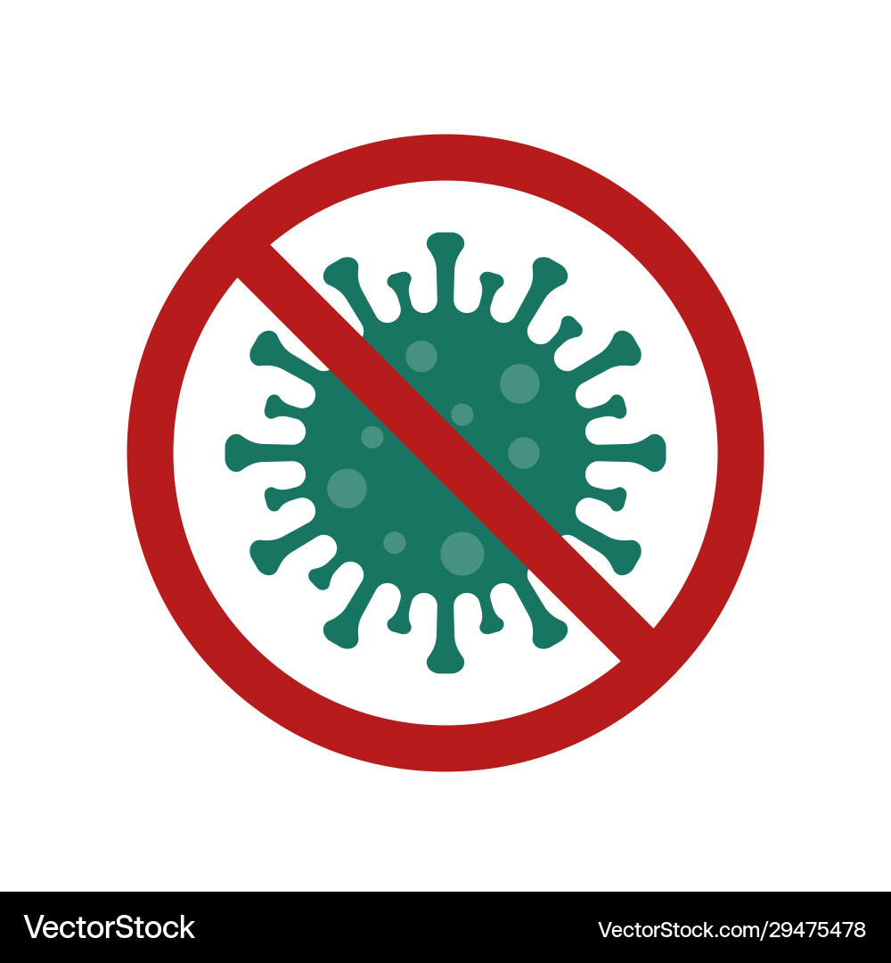 Stop coronavirus prohibiting sign isolated on Vector Image