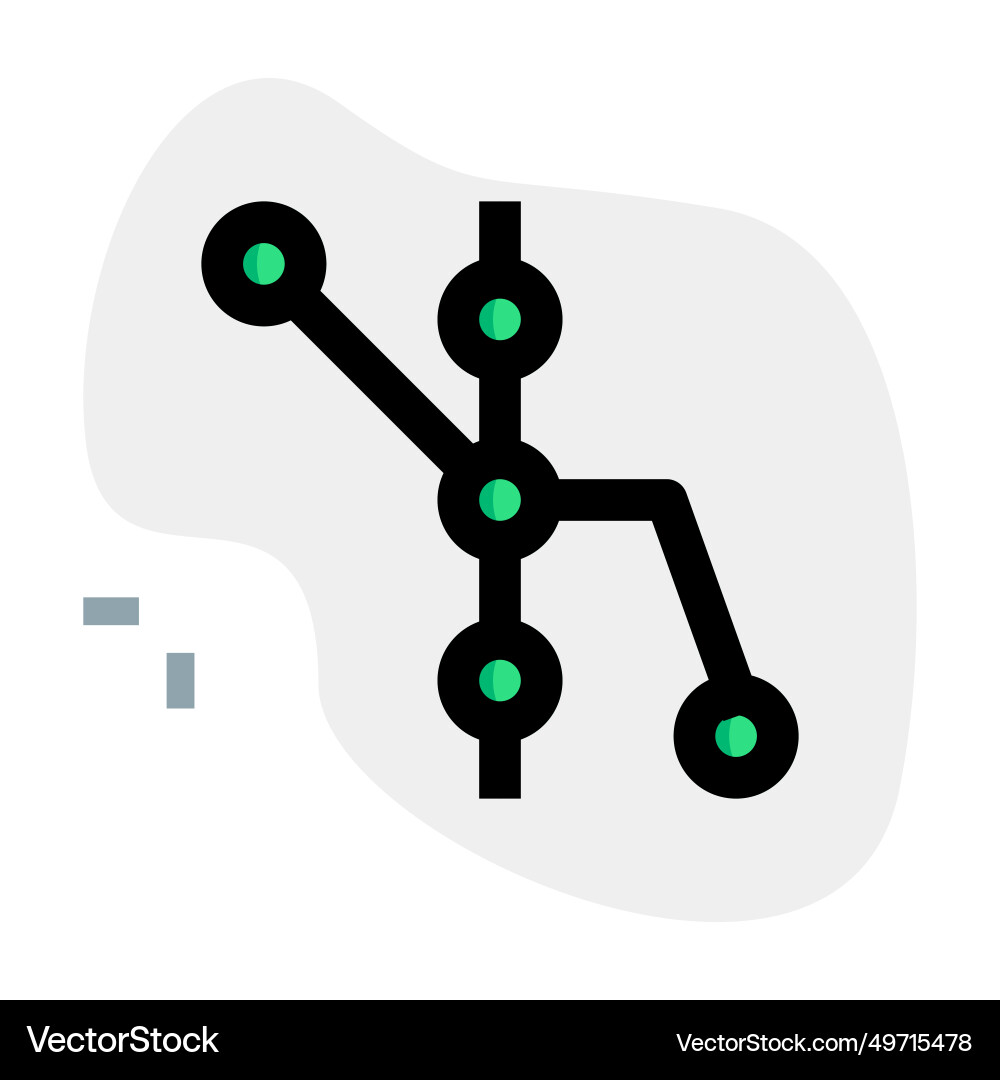 Train system map displaying stops and routes Vector Image