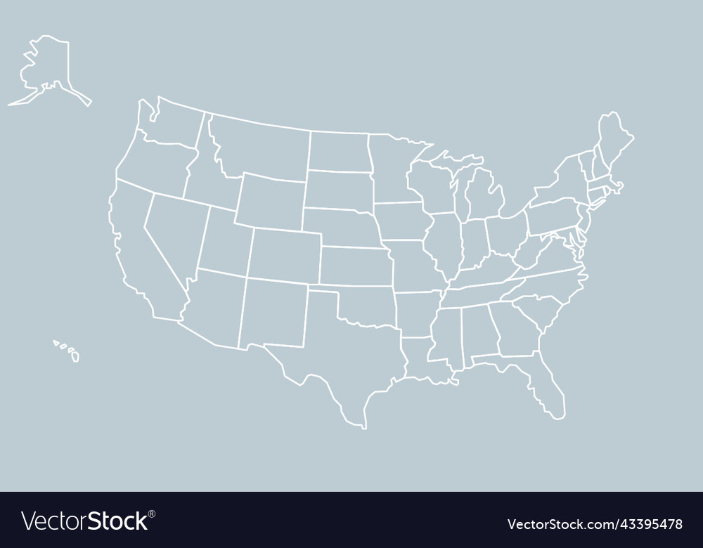 Usa map Royalty Free Vector Image - VectorStock