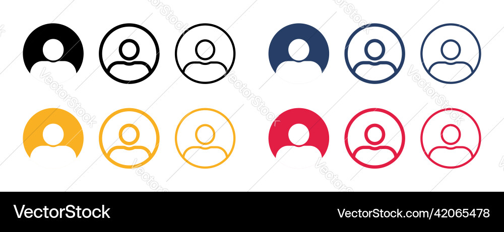 User icon profile of avatar member web Royalty Free Vector