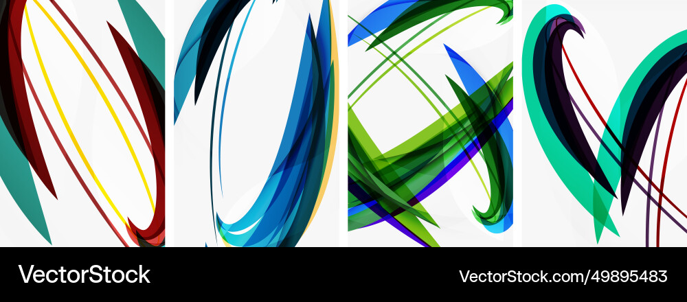 Abstract colorful wave posters for wallpaper Vector Image