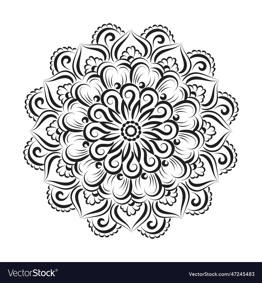 Abstract mandala pattern Royalty Free Vector Image