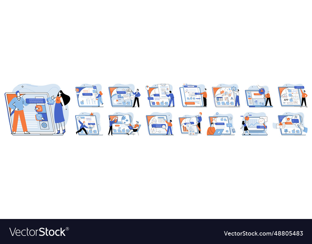 Application Testing Metaphor Software Royalty Free Vector