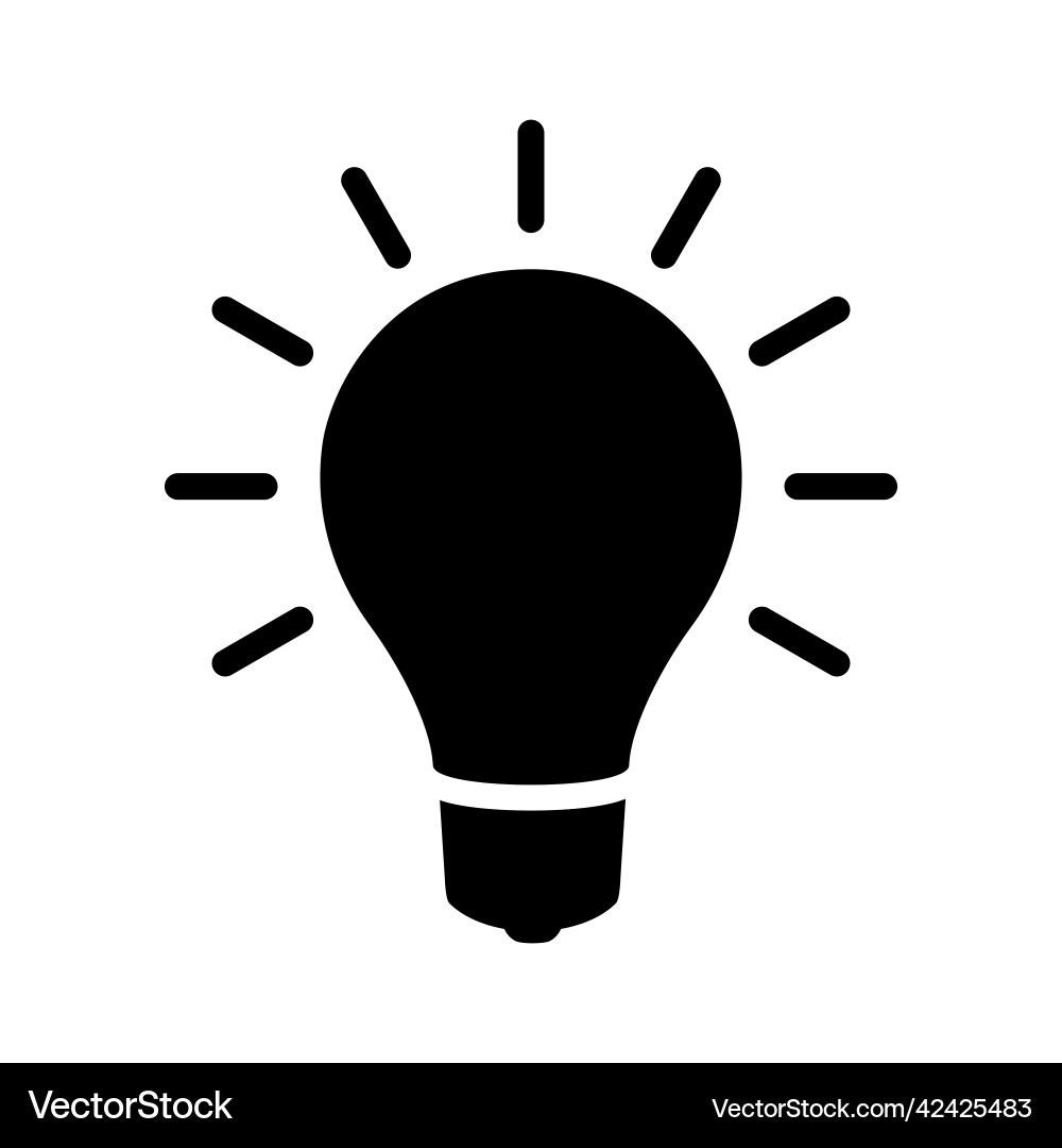 Electric light bulb icon energy and thinking Vector Image