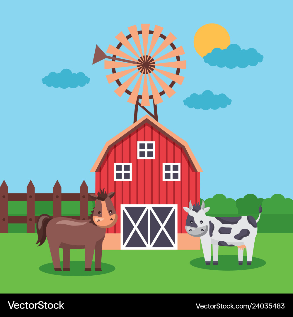 Farm fresh cartoon Royalty Free Vector Image - VectorStock