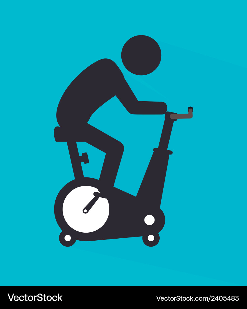 Fitness design over blue background Royalty Free Vector