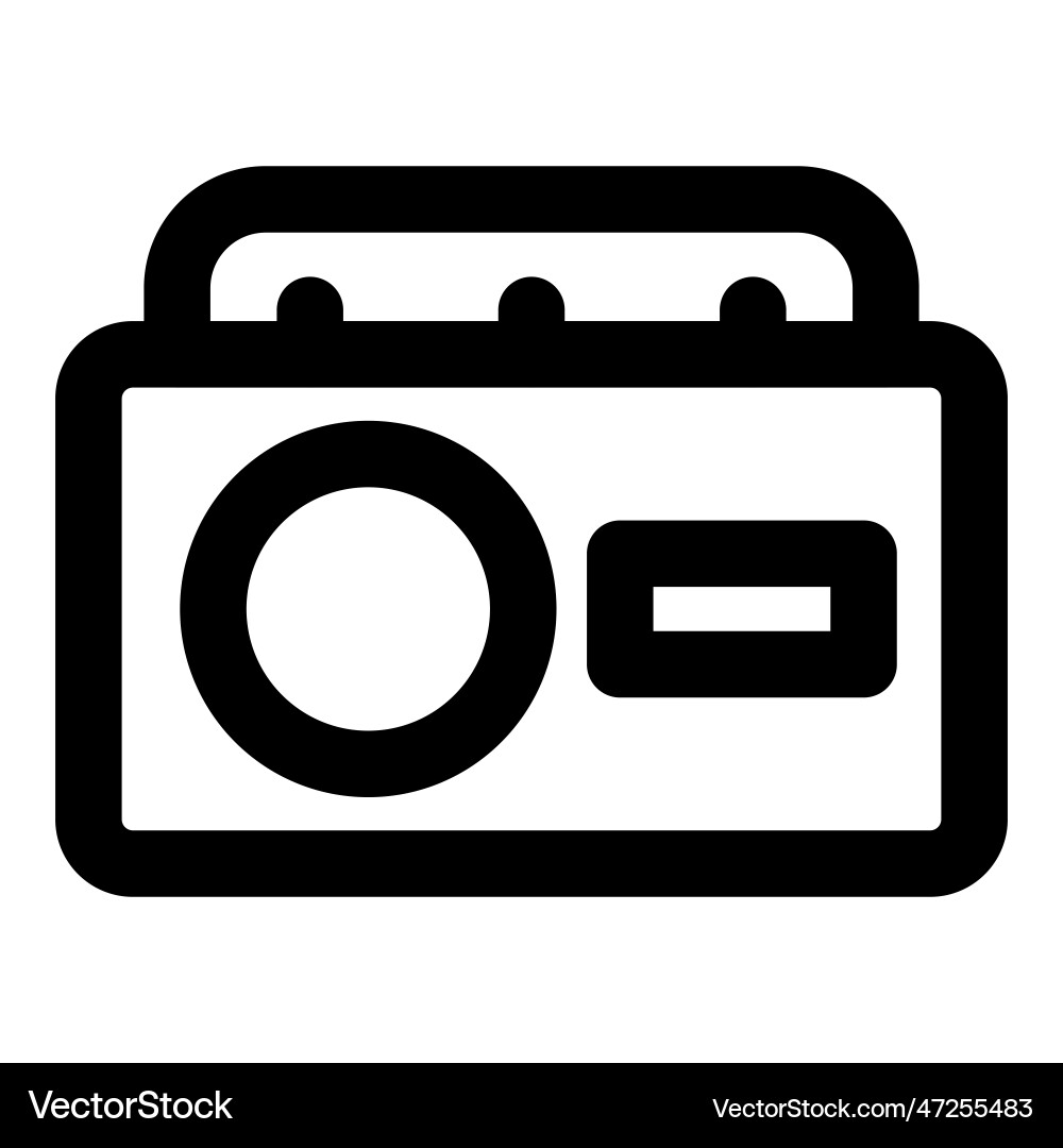 Handheld fm radio with volume keys Royalty Free Vector Image