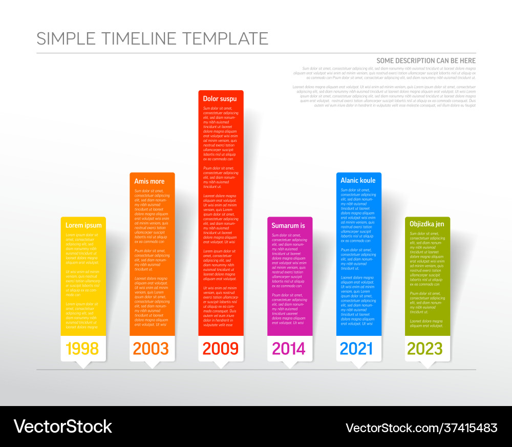 Infographic timeline report template with paper Vector Image