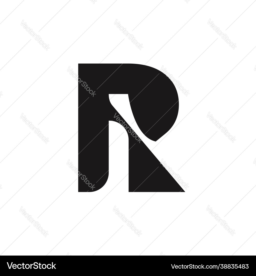 Initial letter r and i icon shape combine Vector Image