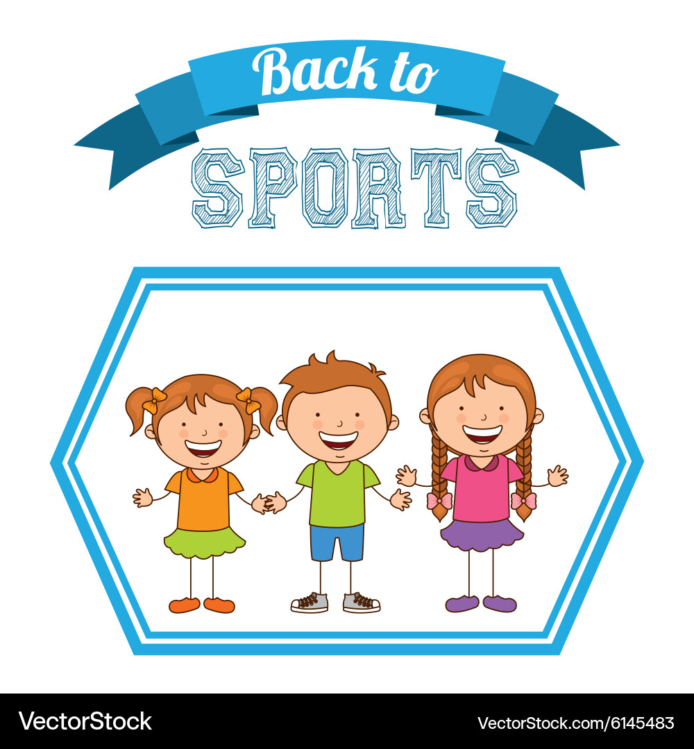 Kids sports Royalty Free Vector Image - VectorStock