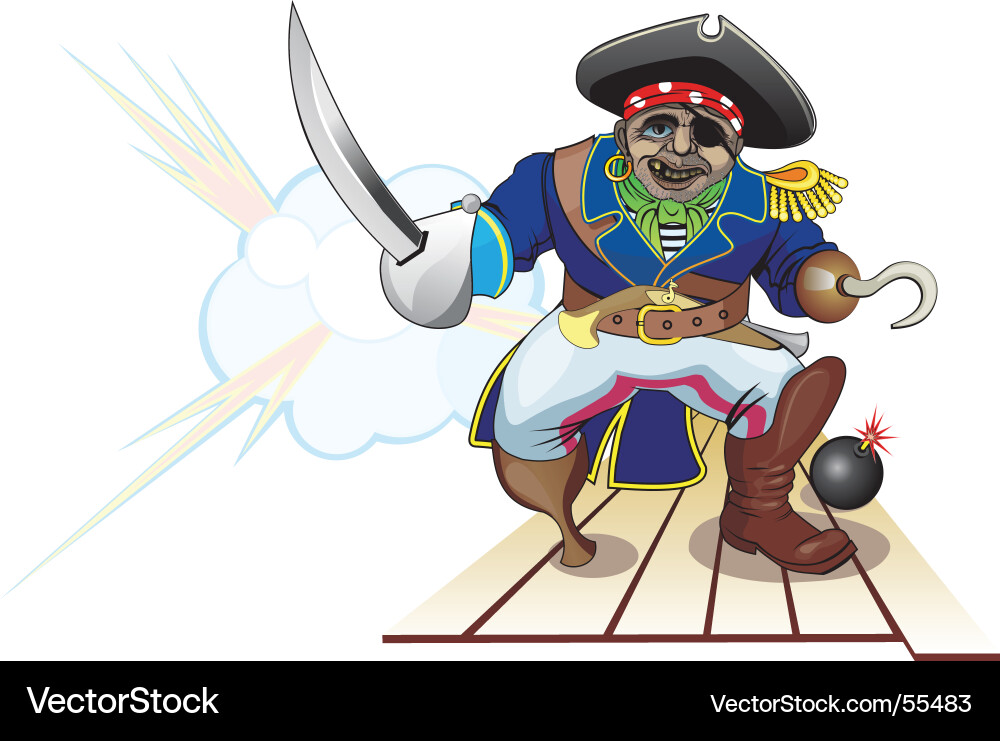 Pirate attack Royalty Free Vector Image - VectorStock