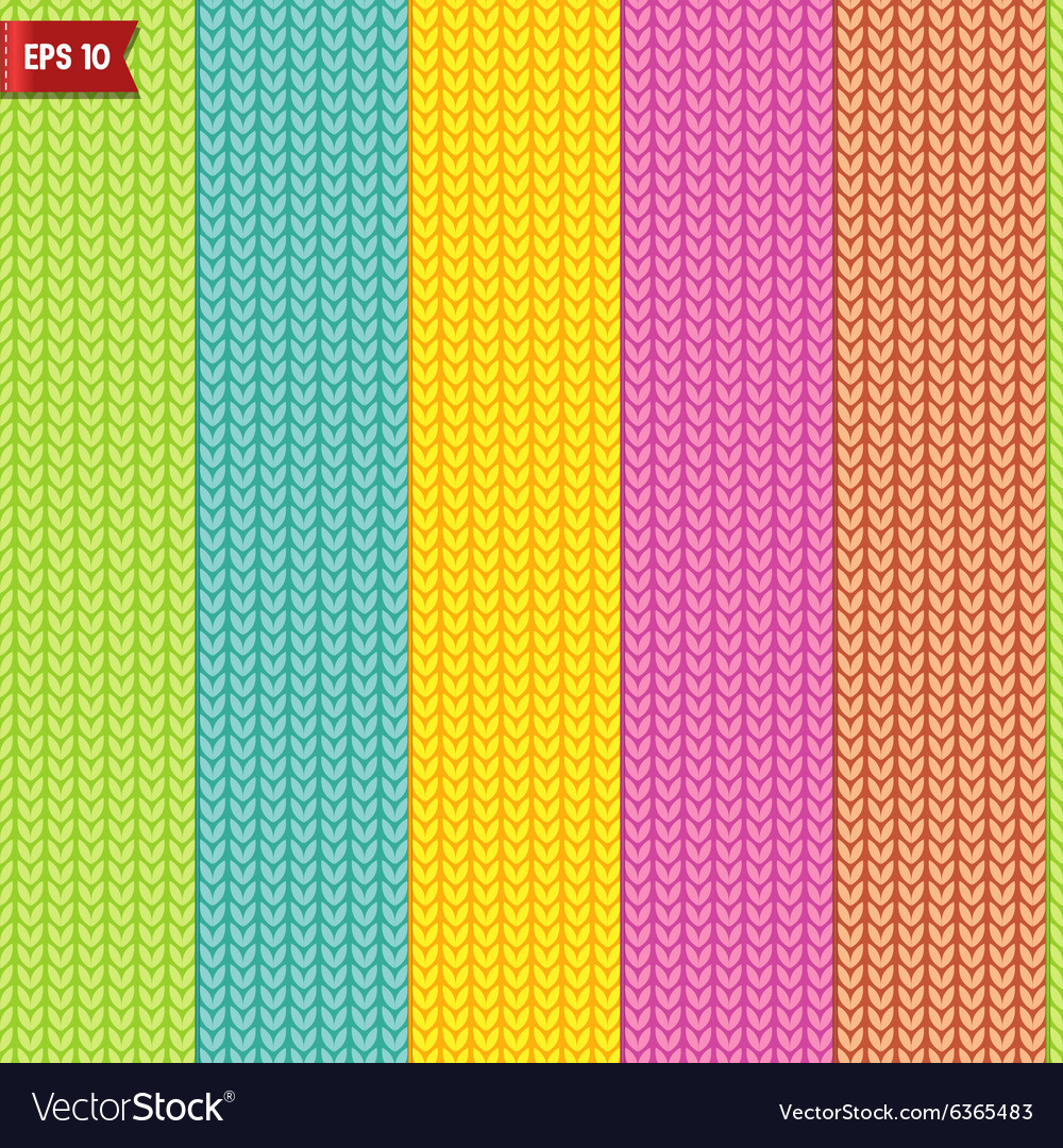 Simple knitted seamless pattern Royalty Free Vector Image
