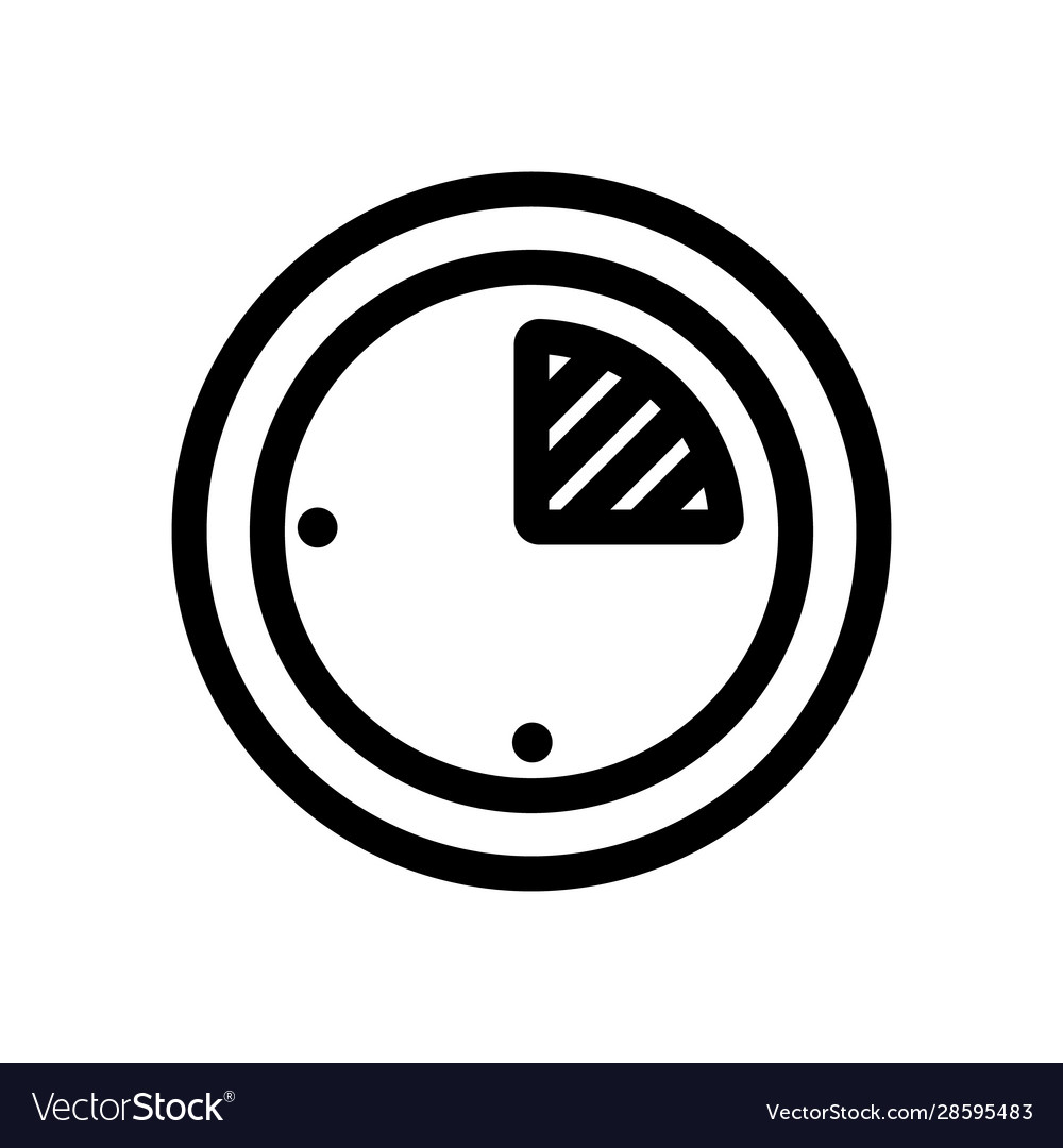 Timer icon is a isolated contour Royalty Free Vector Image