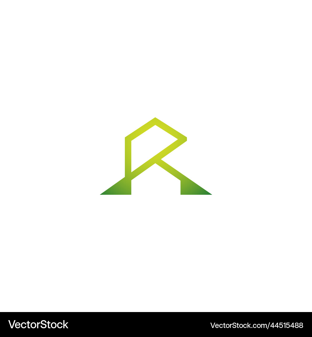 Alphabet letters initials logo rr r and p Vector Image