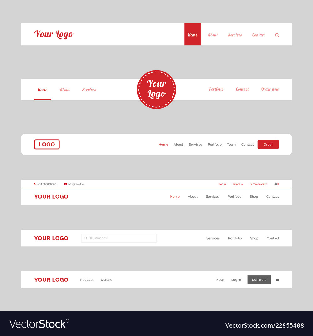 Clean website header banner Royalty Free Vector Image