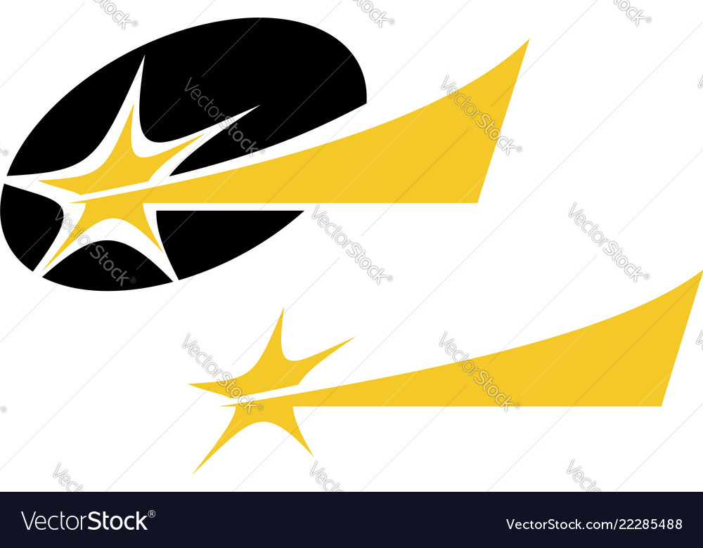 Comet samples for logo Royalty Free Vector Image