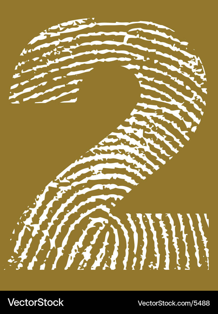 Fingerprint number Royalty Free Vector Image - VectorStock